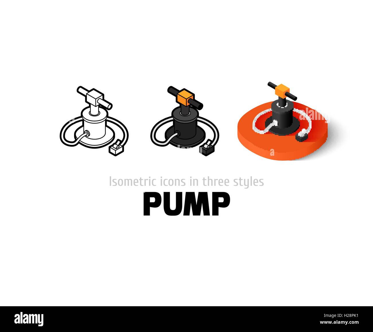 Pump icon in different style Stock Vector Image & Art - Alamy