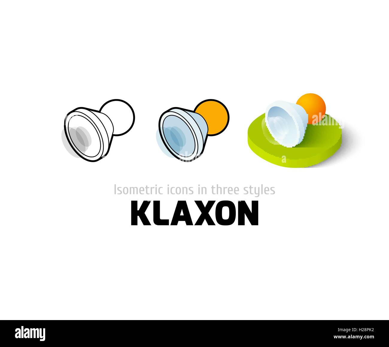 Klaxon icon in different style Stock Vector Image & Art - Alamy