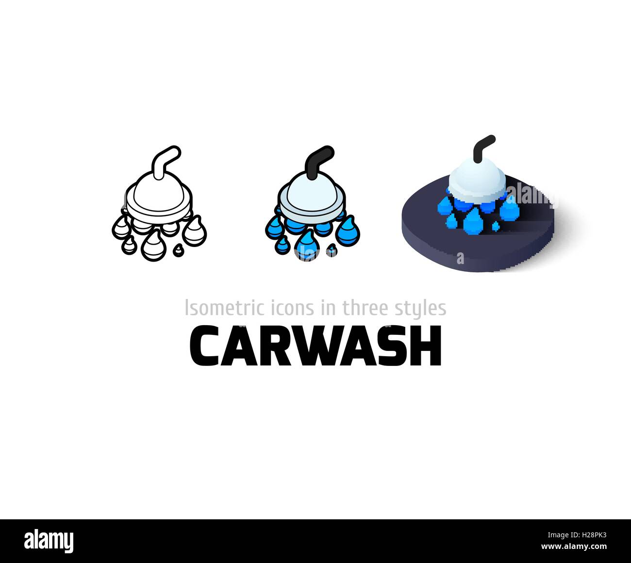 Car wash flat color Stock Vector Images - Alamy