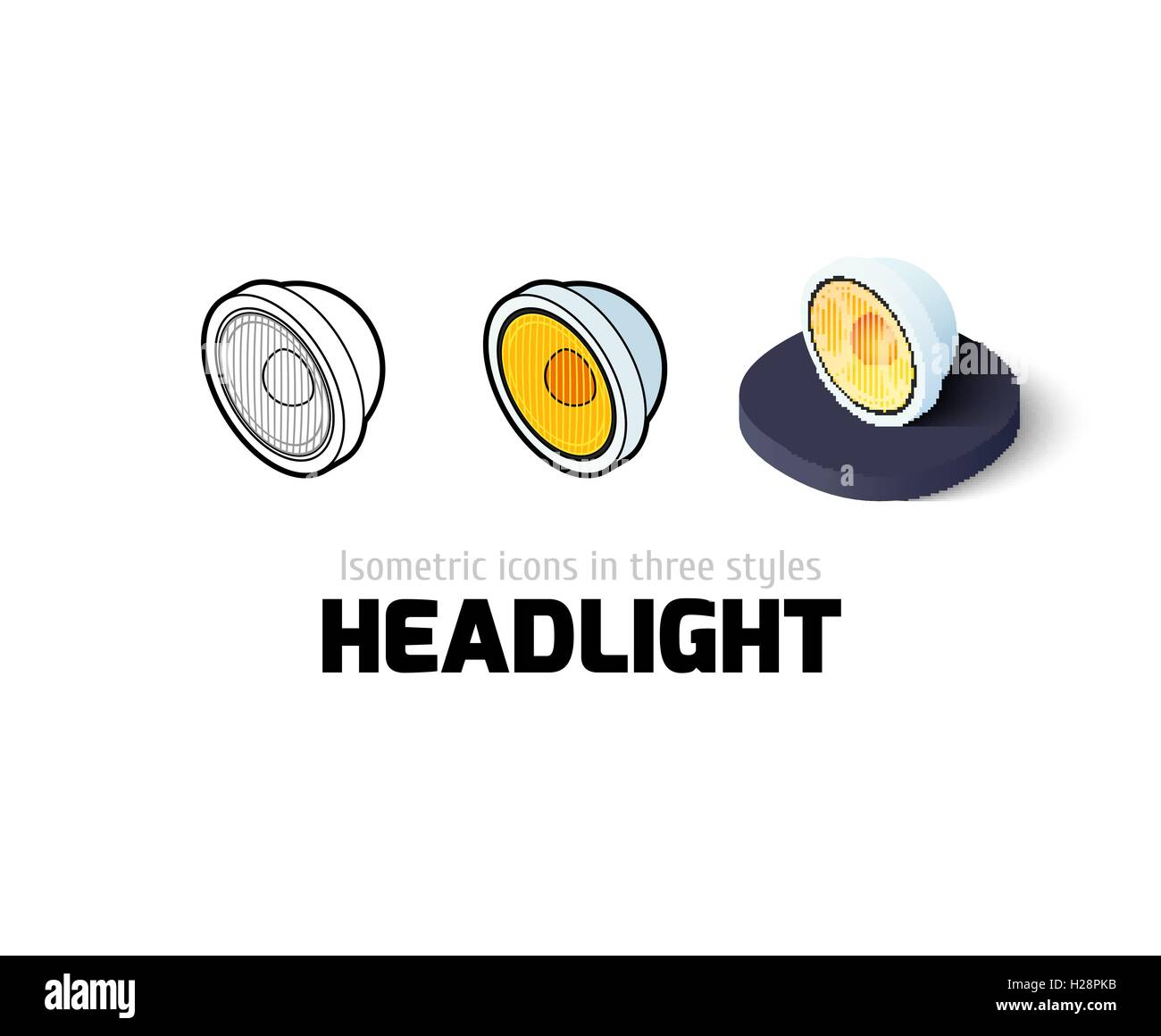 Car headlight lamp in Stock Vector Images - Alamy