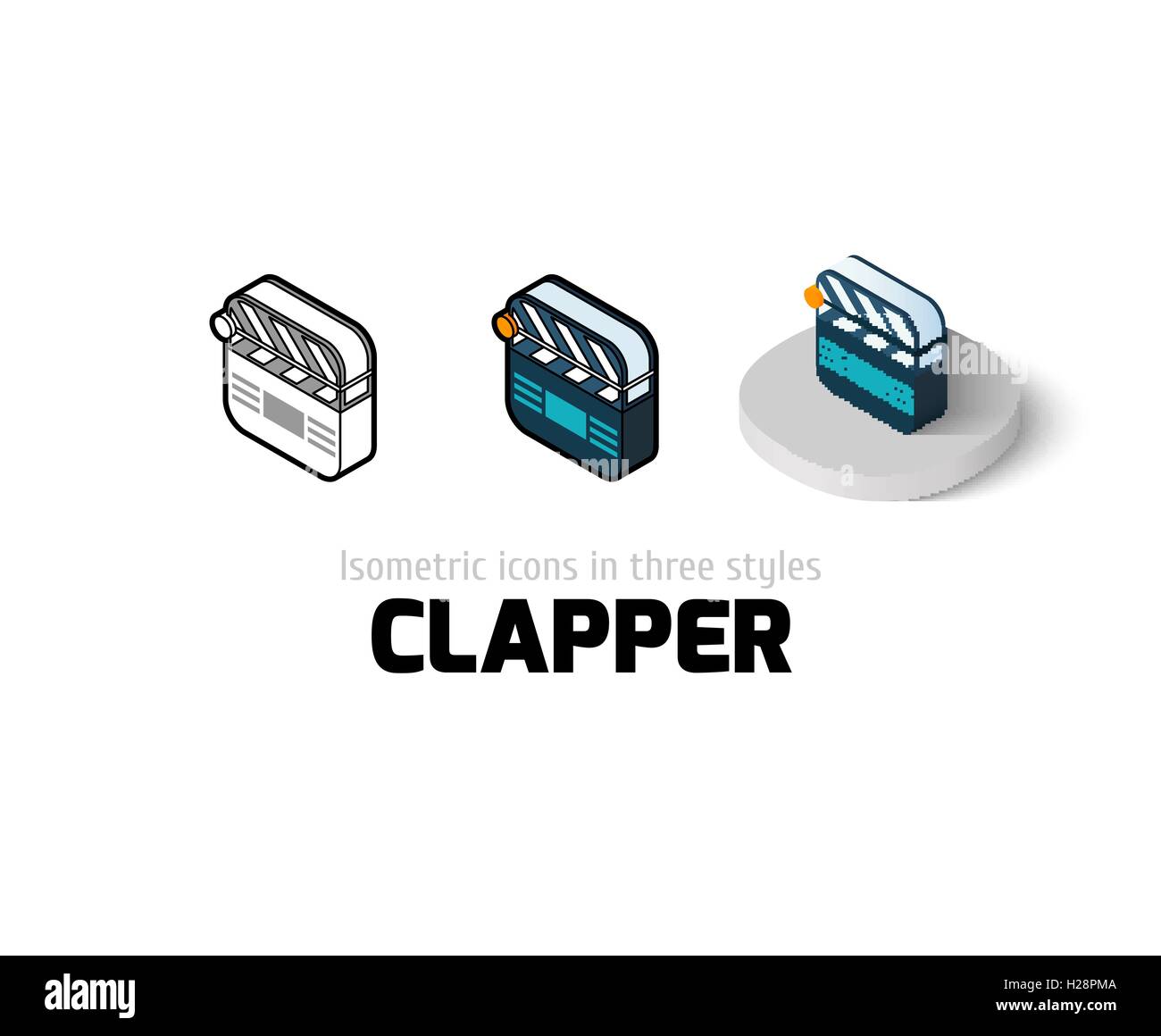 Clapper in cinema icon Cut Out Stock Images & Pictures - Alamy
