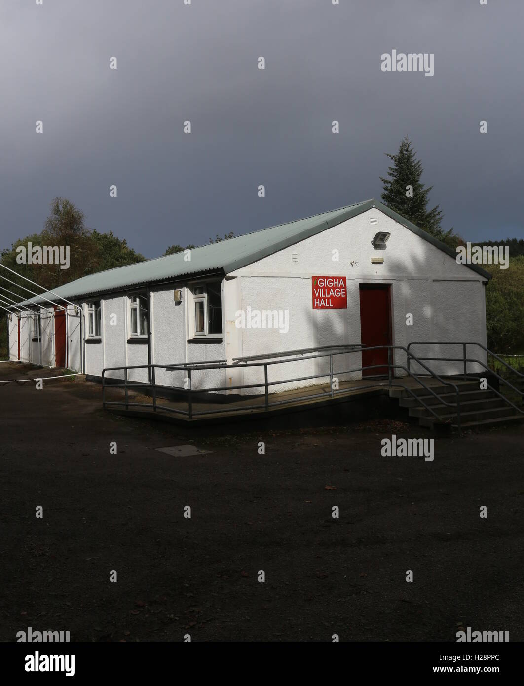 Gigha Village Hall Isle of Gigha Scotland September 2016 Stock Photo ...