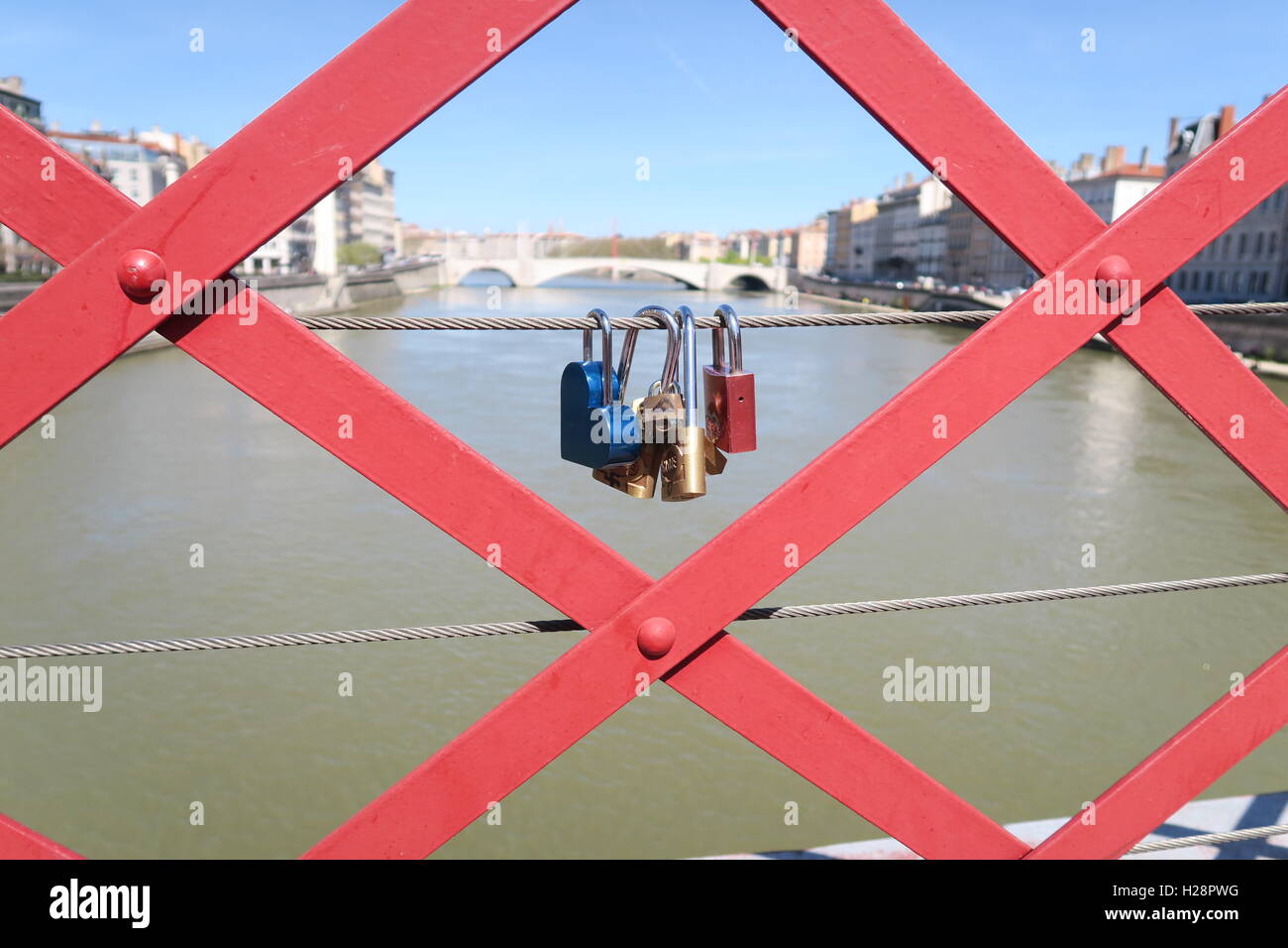 Locks on bridge across hi-res stock photography and images - Alamy