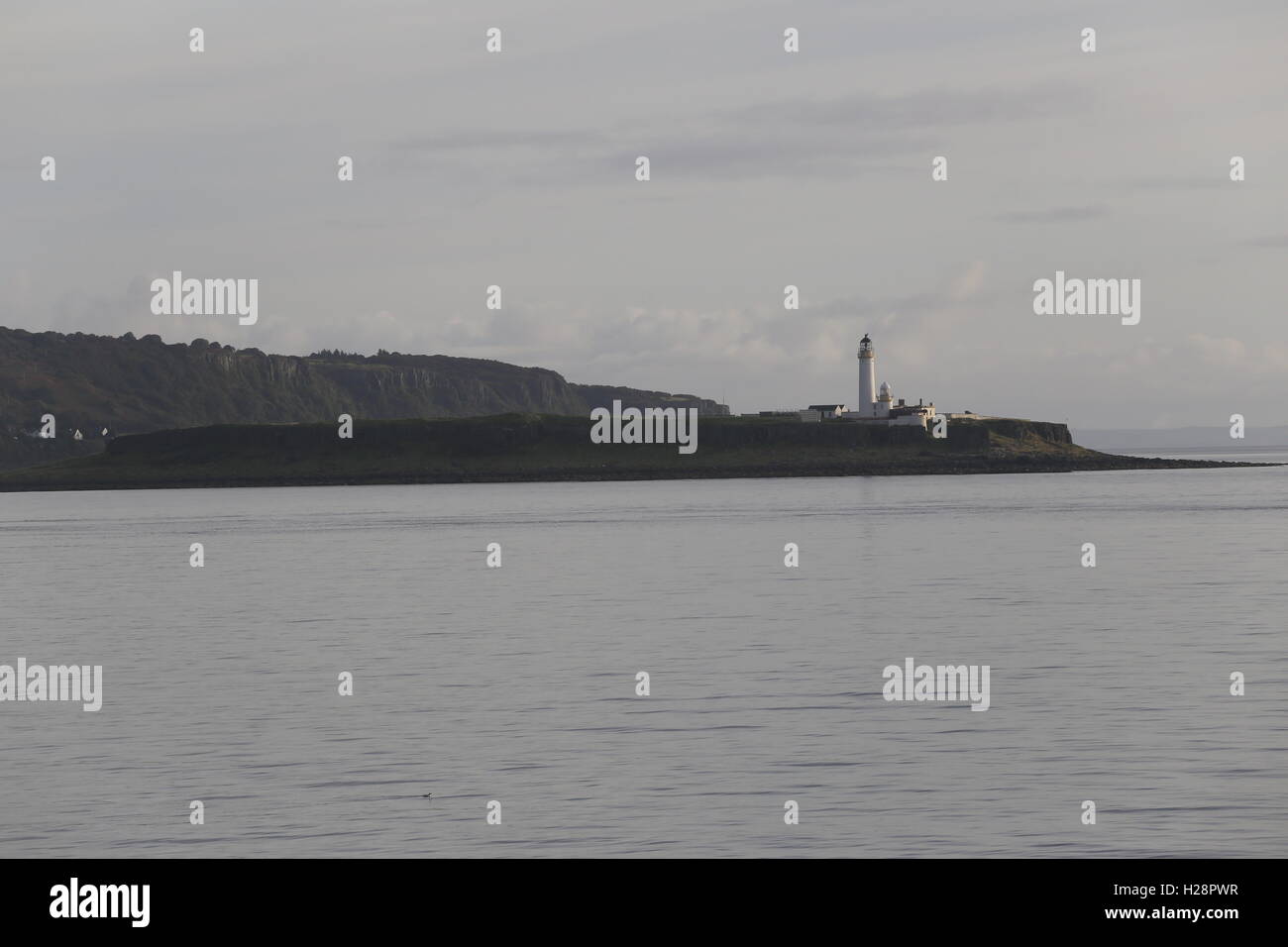Island of Pladda with the coast of Arran Scotland September 2016 Stock ...