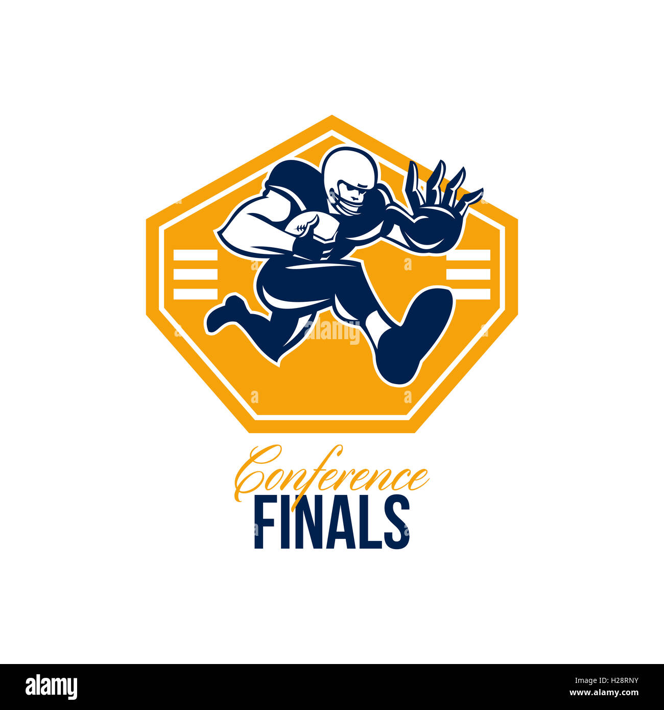 American Football Conference Finals Shield Retro Stock Photo - Alamy