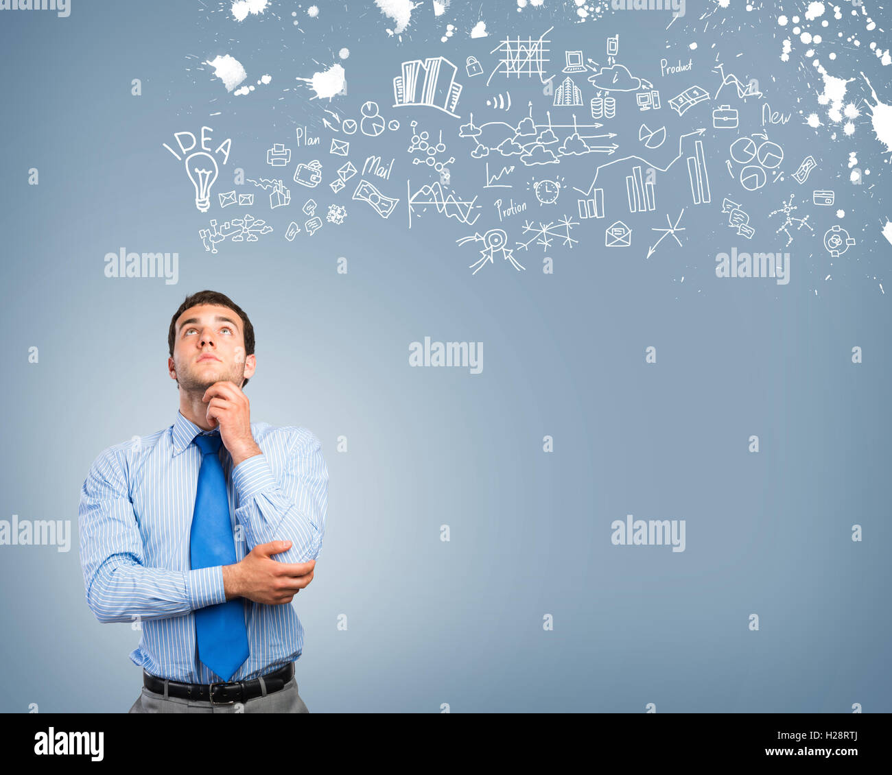thinking business man Stock Photo - Alamy