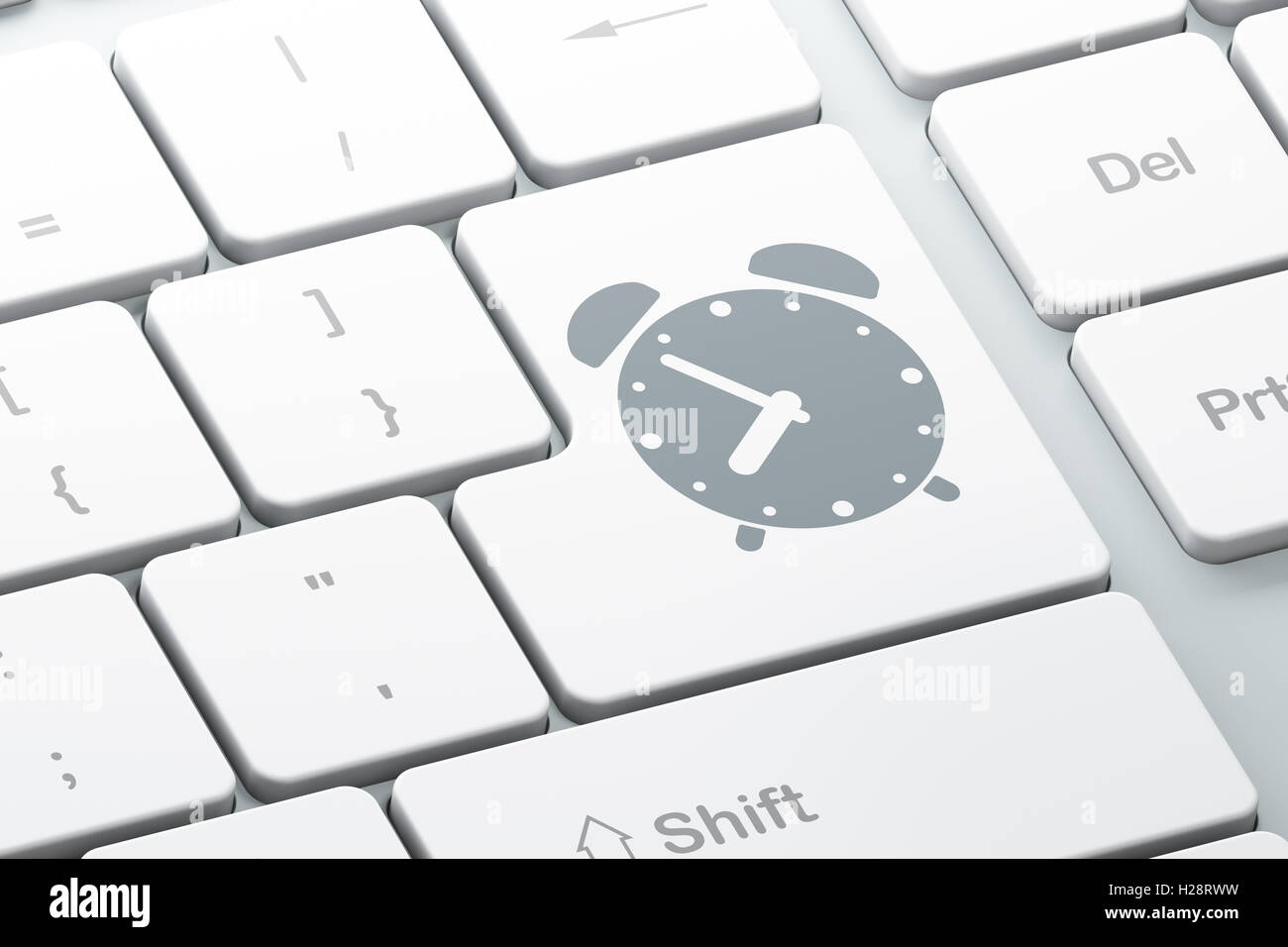 Time concept: Alarm Clock on computer keyboard background Stock Photo ...