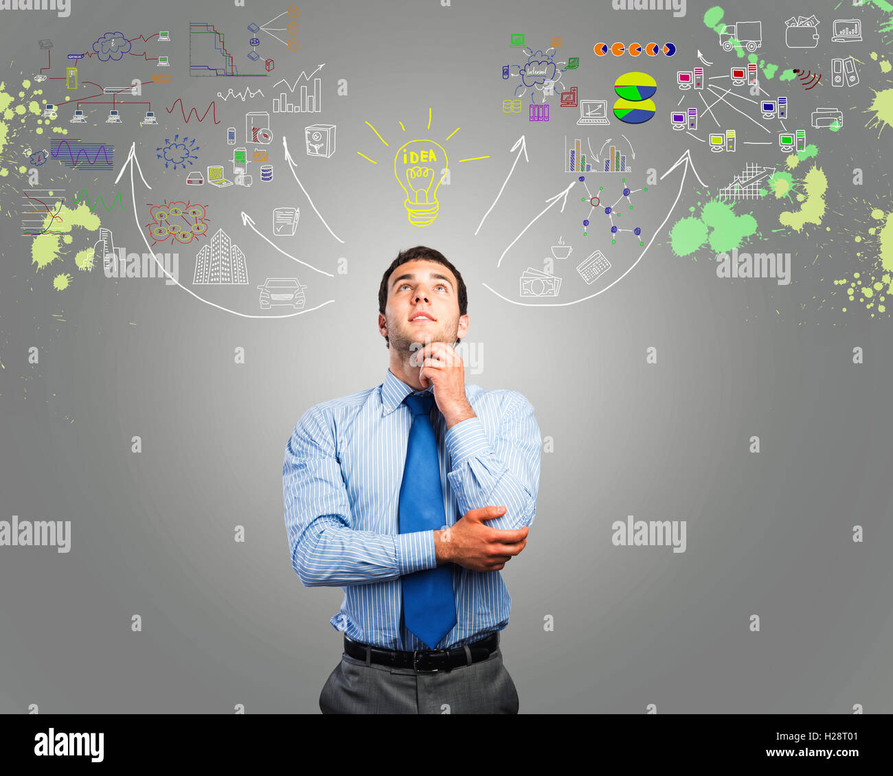 thinking business man Stock Photo - Alamy
