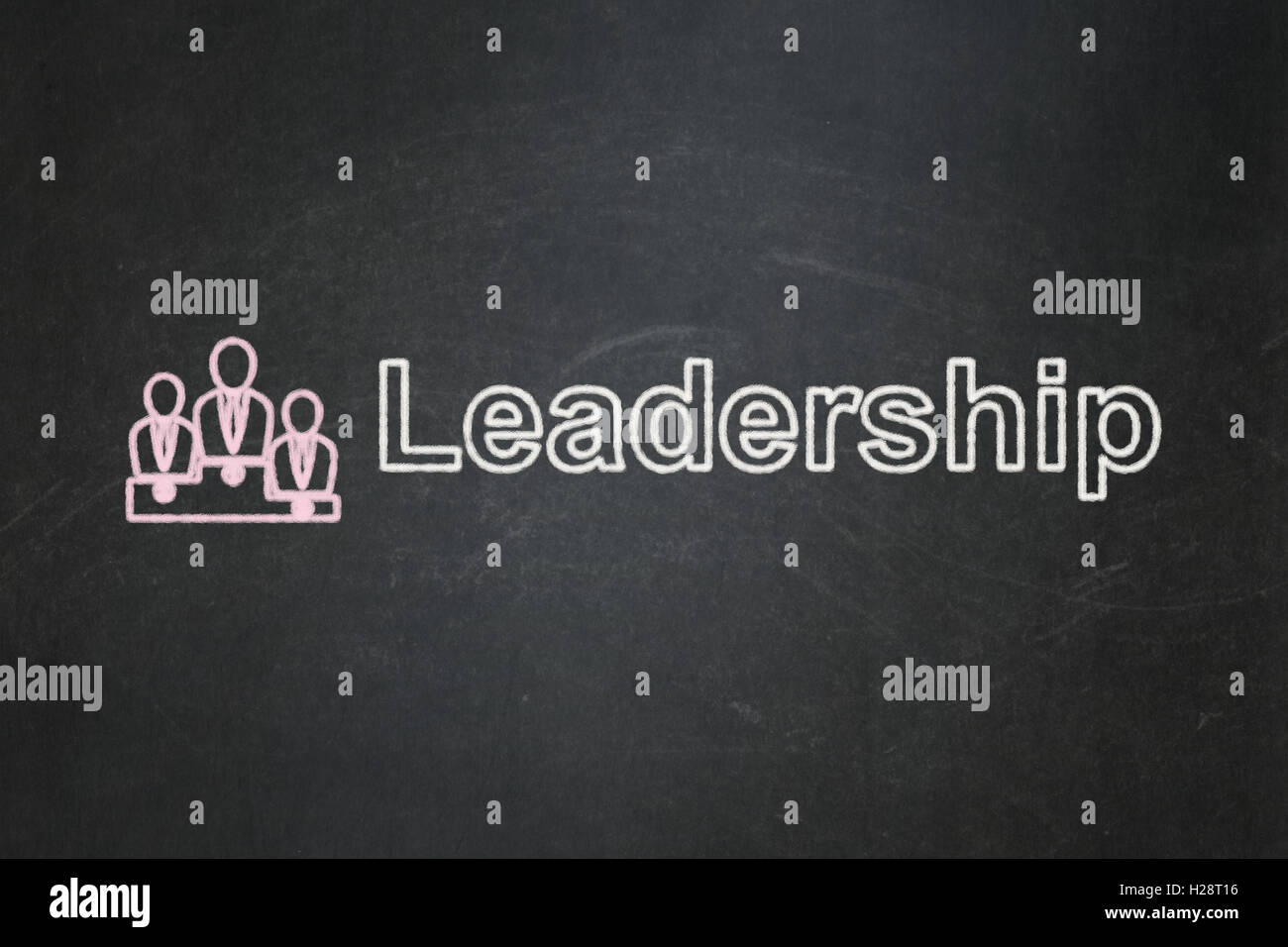Finance concept: Business Team and Leadership on chalkboard background ...