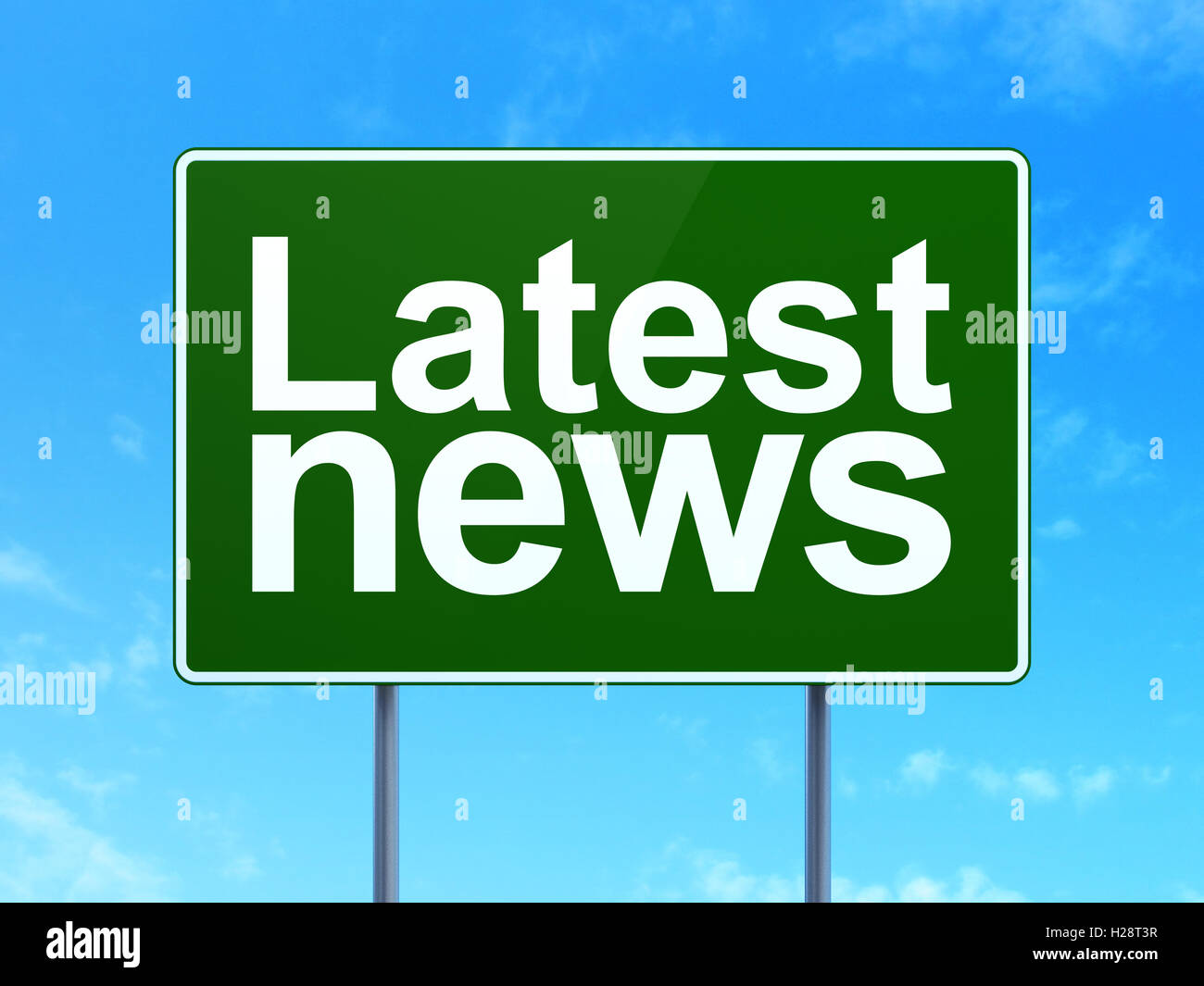 News concept: Latest News on road sign background Stock Photo - Alamy
