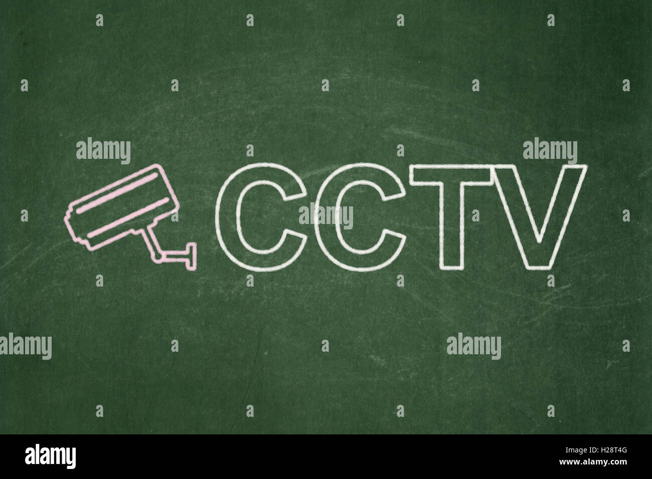 Security concept: Cctv Camera and CCTV on chalkboard background Stock ...