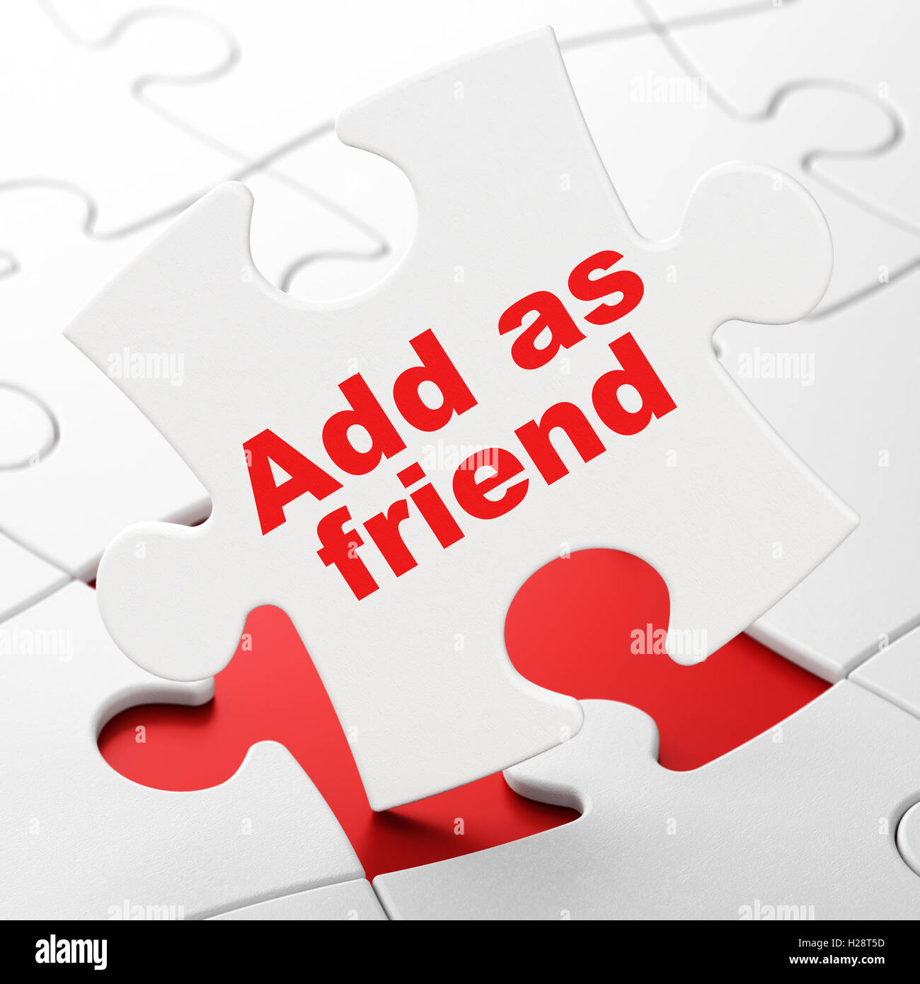 Social media concept: Add as Friend on puzzle background Stock Photo ...