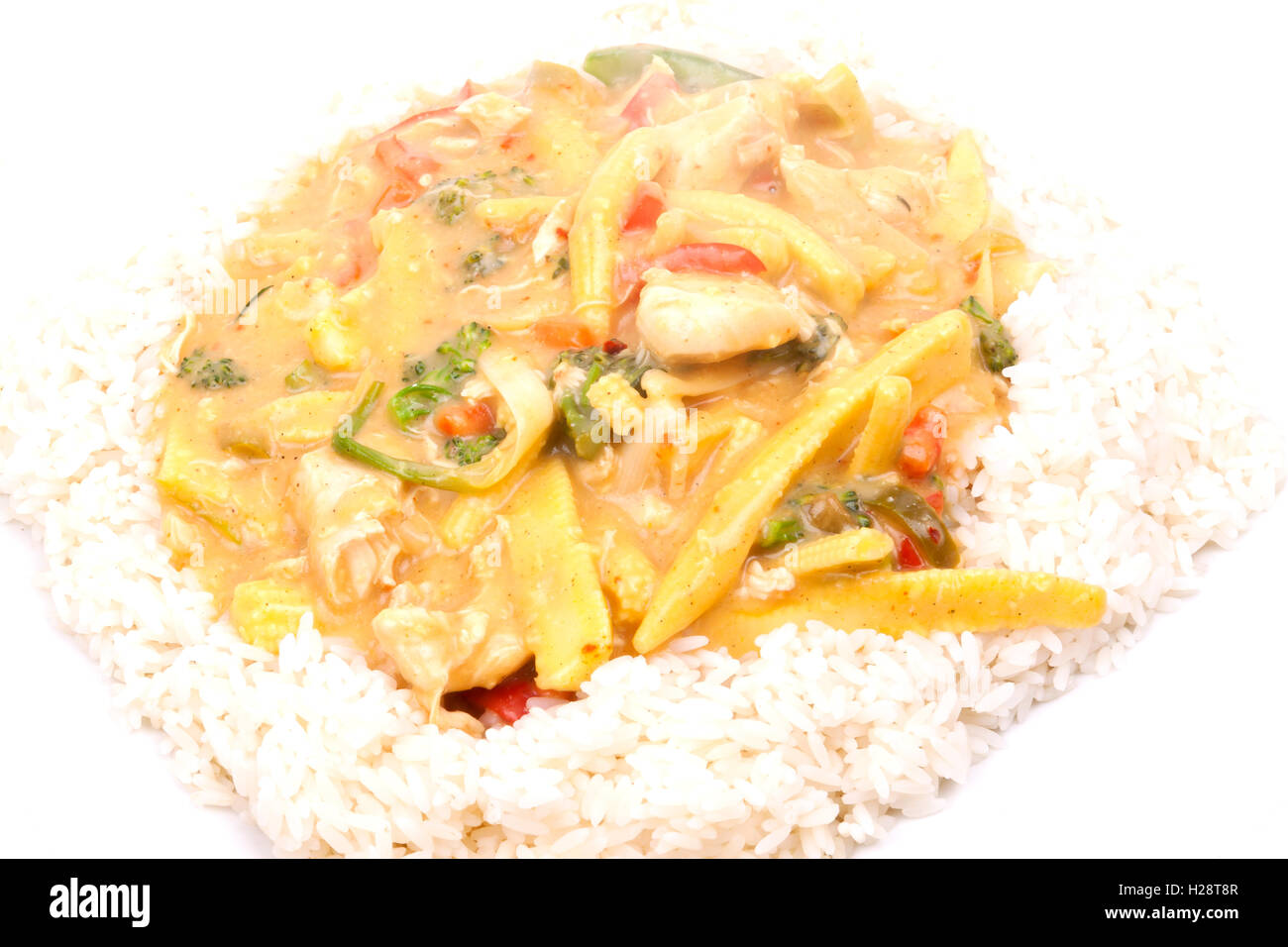 coconut chicken with rice Stock Photo - Alamy