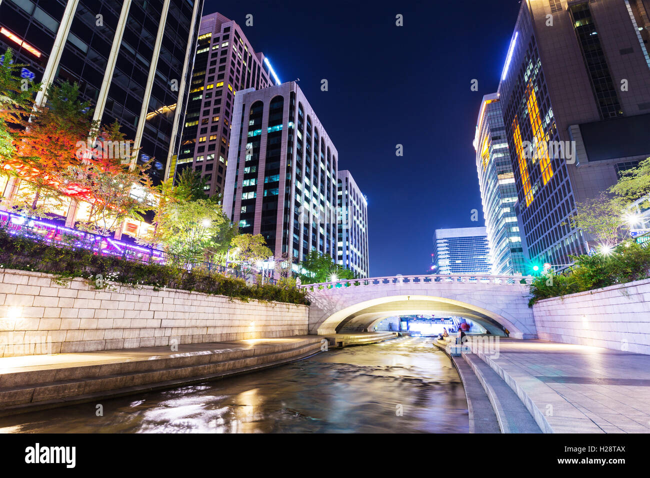 Cheonggyecheon in Seoul city Stock Photo - Alamy
