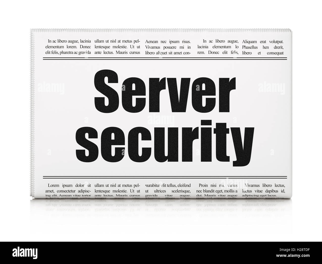 Safety concept: newspaper headline Server Security Stock Photo - Alamy