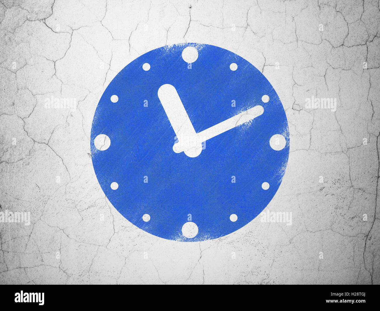 Timeline concept: Clock on wall background Stock Photo - Alamy