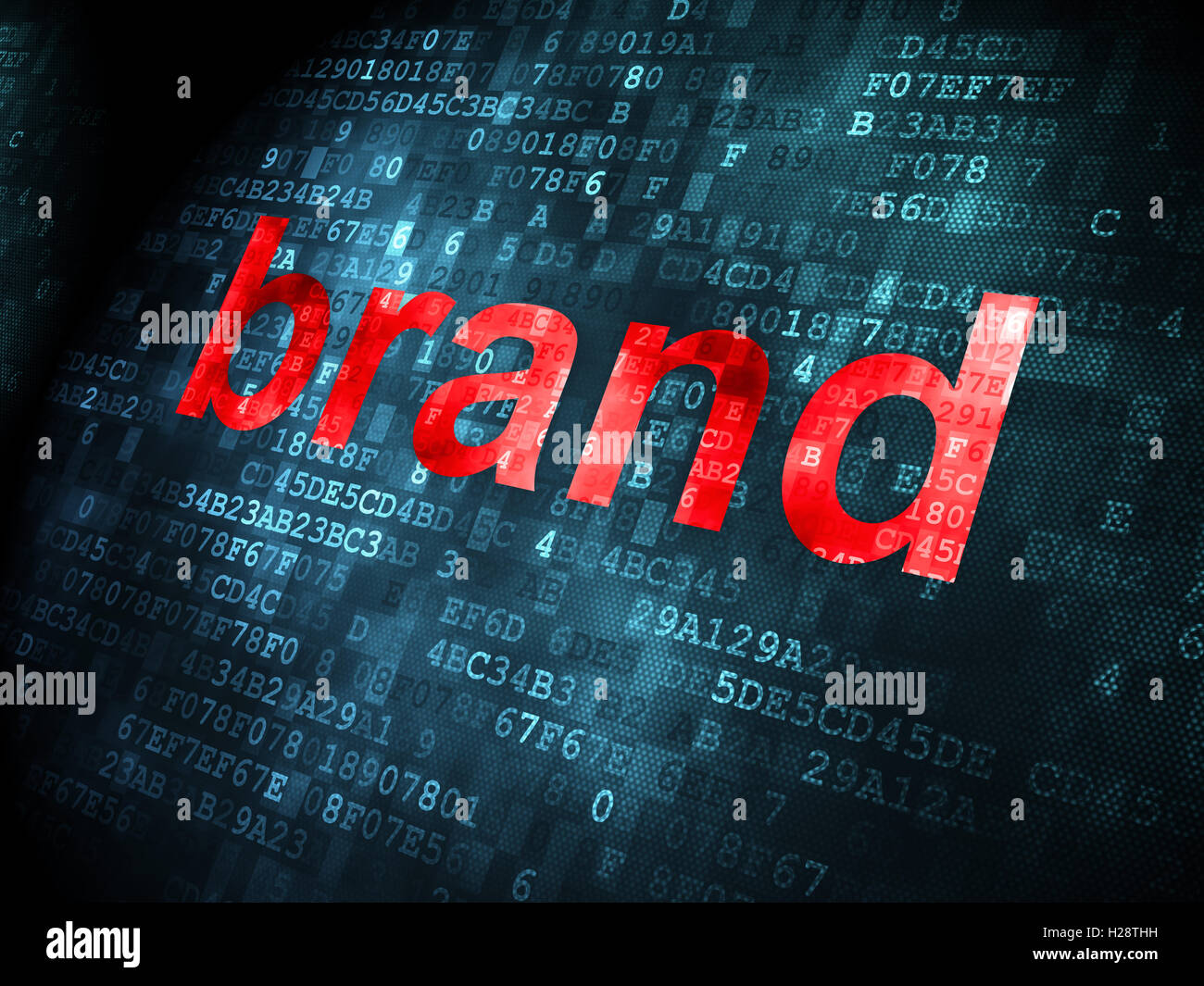 Marketing concept: Brand on digital background Stock Photo - Alamy