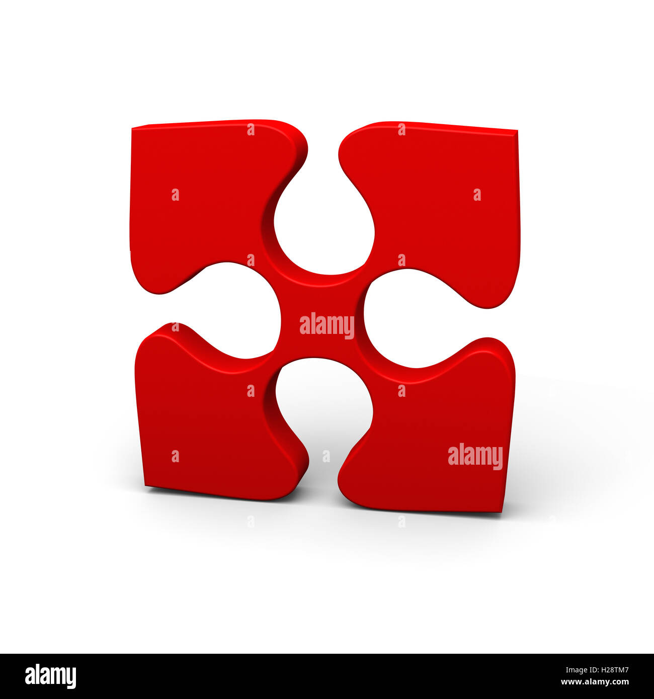 Red puzzle piece Stock Photo - Alamy