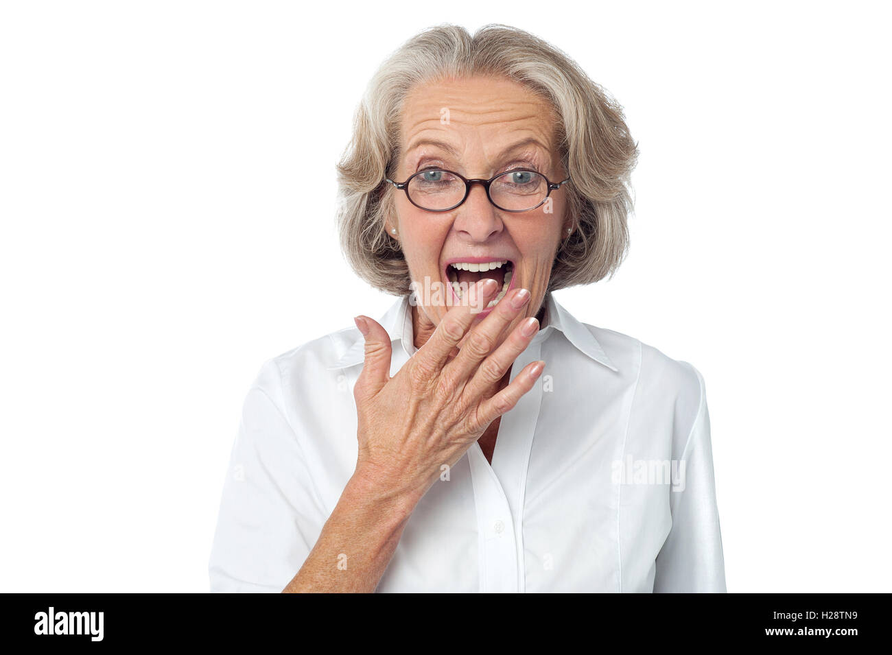 Amazed senior citizen Stock Photo - Alamy