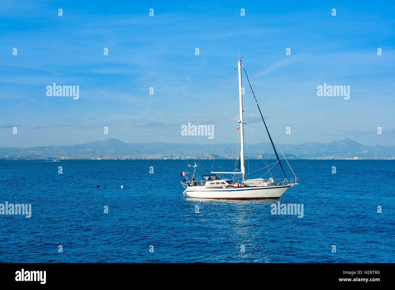 Tabarca islands boats in alicante Spain Stock Photo - Alamy