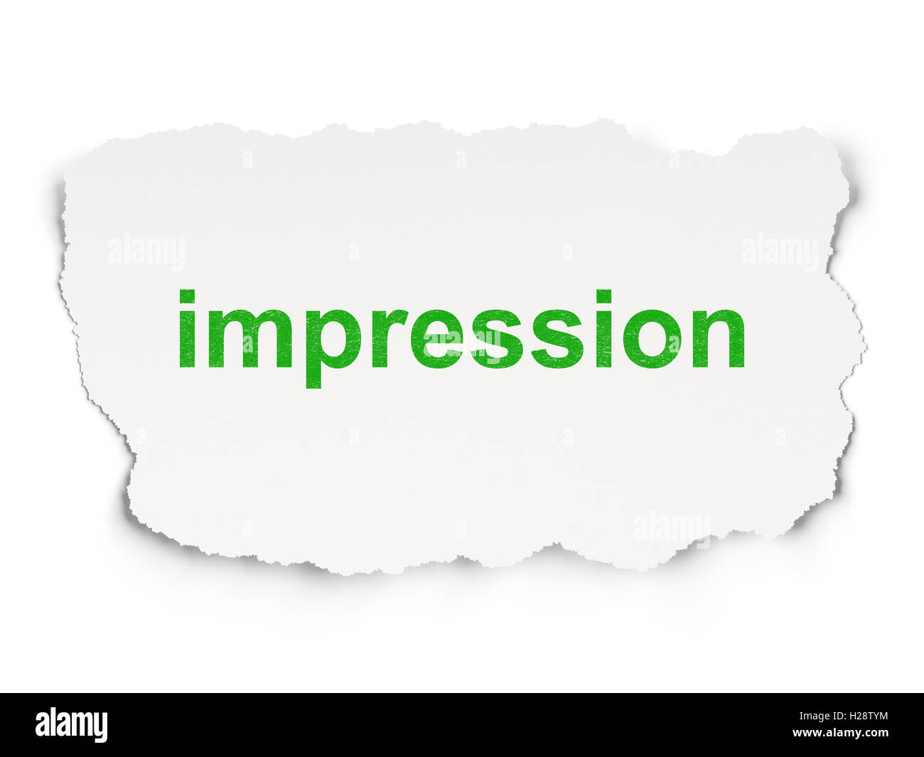 Advertising concept: Impression on Paper background Stock Photo - Alamy