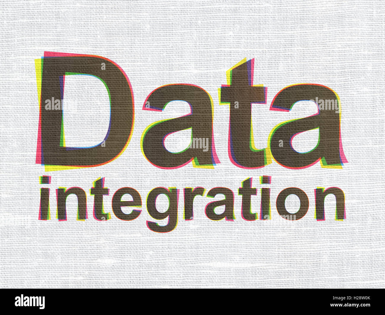 Data concept: Data Integration on fabric texture background Stock Photo ...
