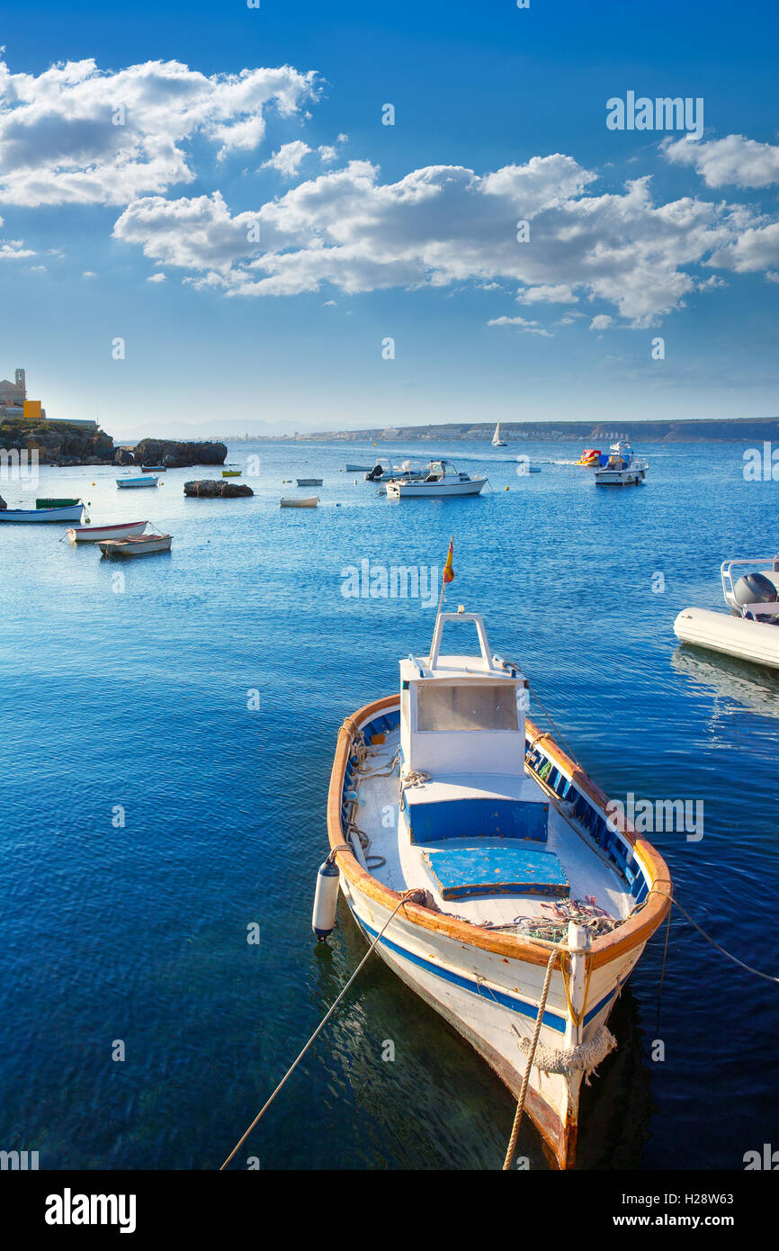 Tabarca islands boats in alicante Spain Stock Photo - Alamy