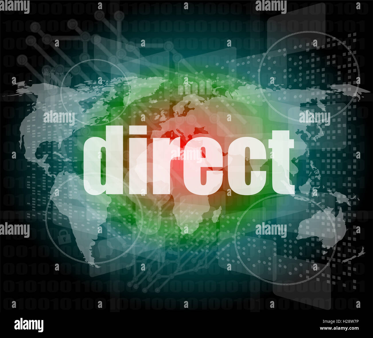 business concept: word direct on digital background Stock Photo - Alamy