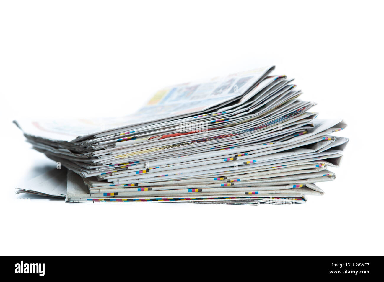 stack of newspapers close-up Stock Photo - Alamy