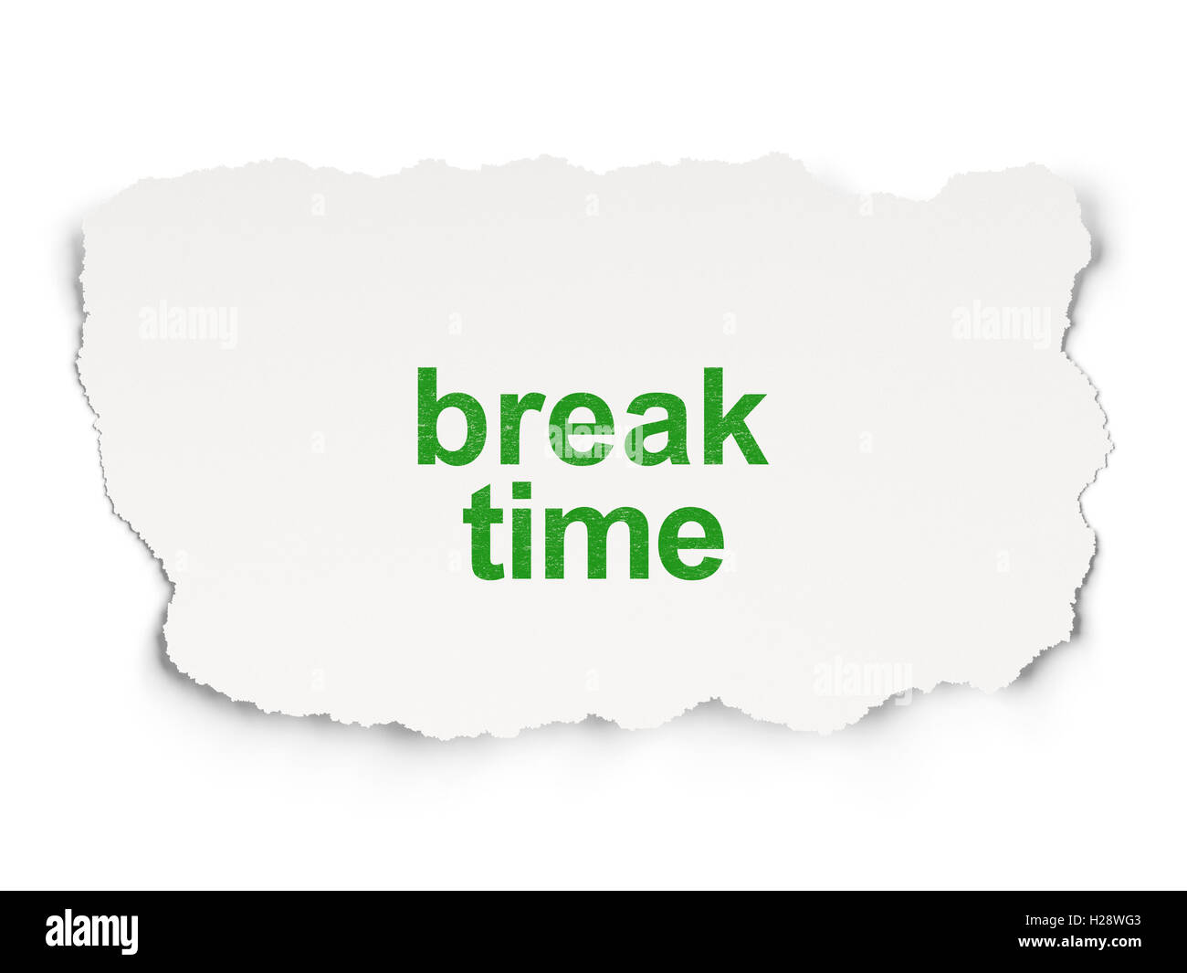 Time concept: Break Time on Paper background Stock Photo - Alamy
