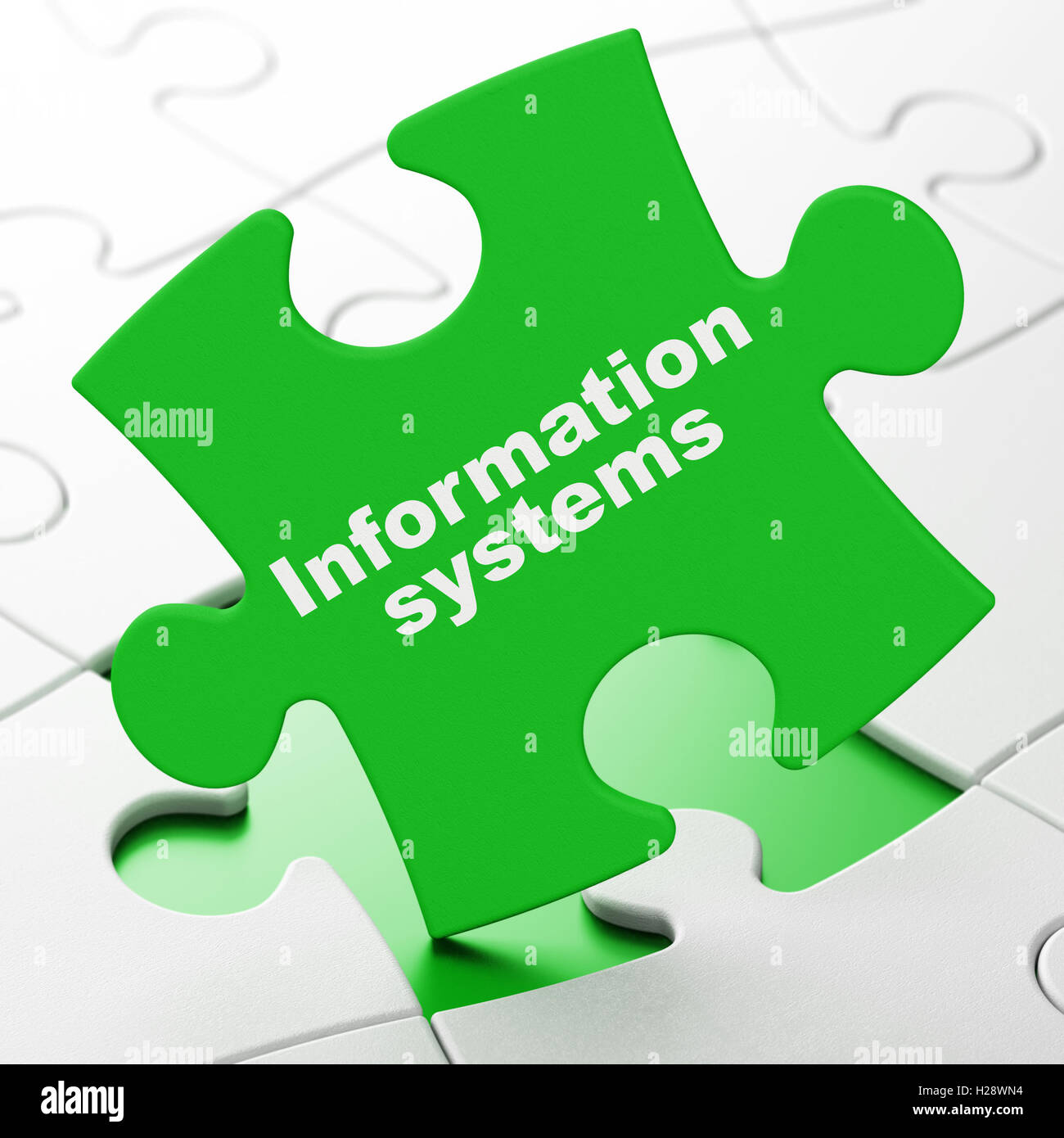 Data concept: Information Systems on puzzle background Stock Photo - Alamy