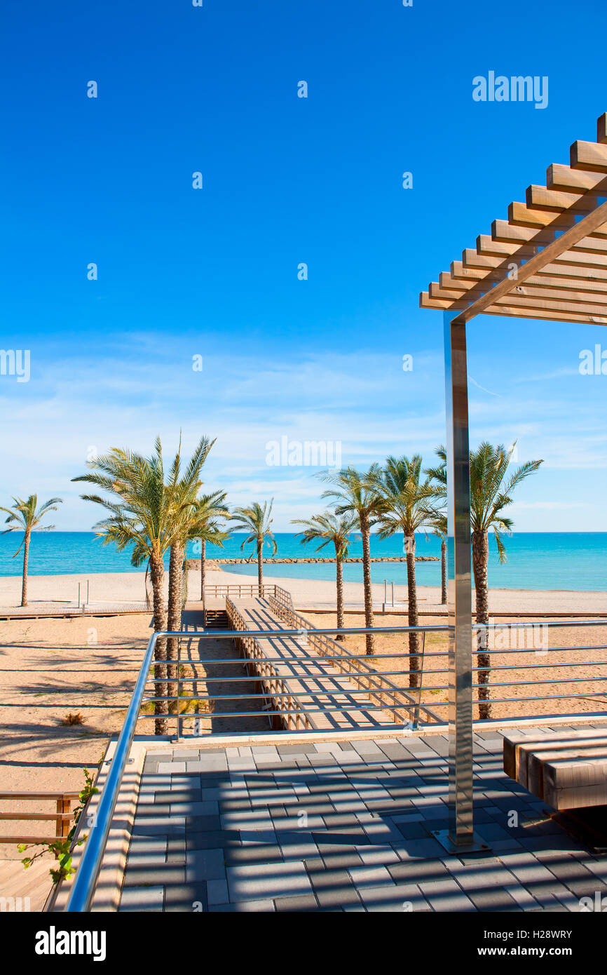 Benicasim in Castellon Benicassim beach at Mediterranean Stock Photo ...