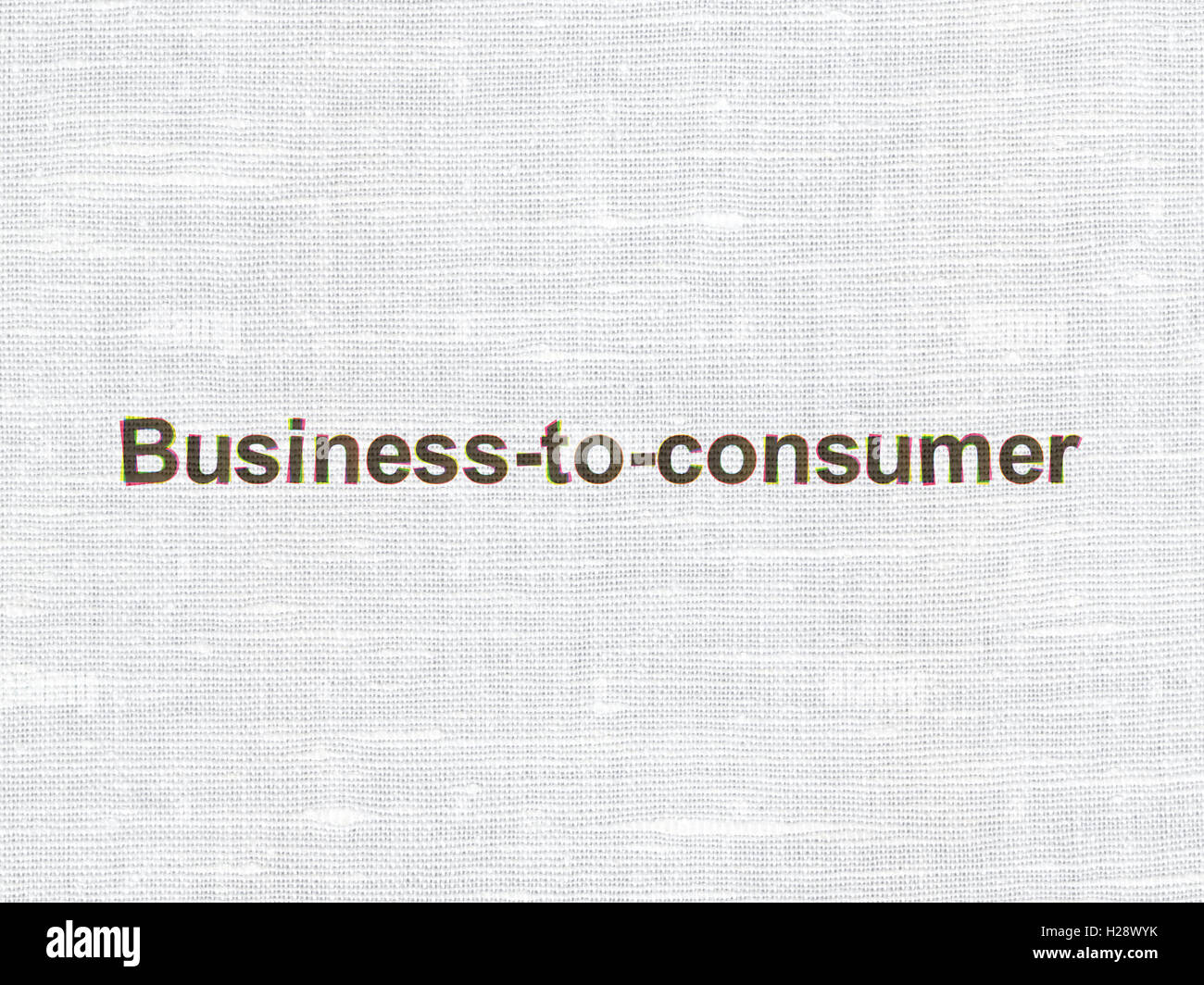 Business concept: Business-to-consumer on fabric texture background ...