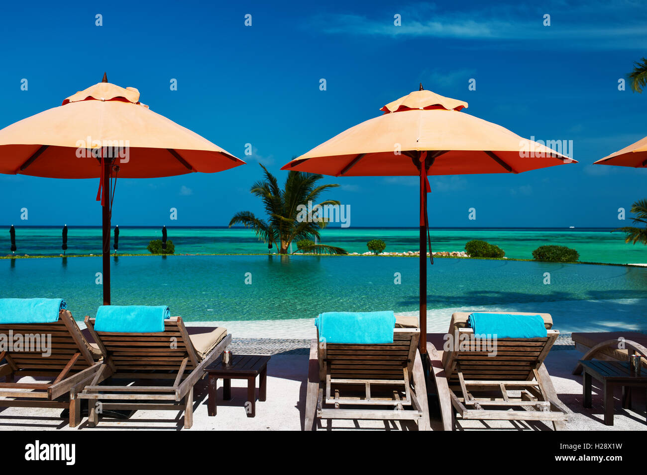 Luxury tropical swimming pool Stock Photo - Alamy