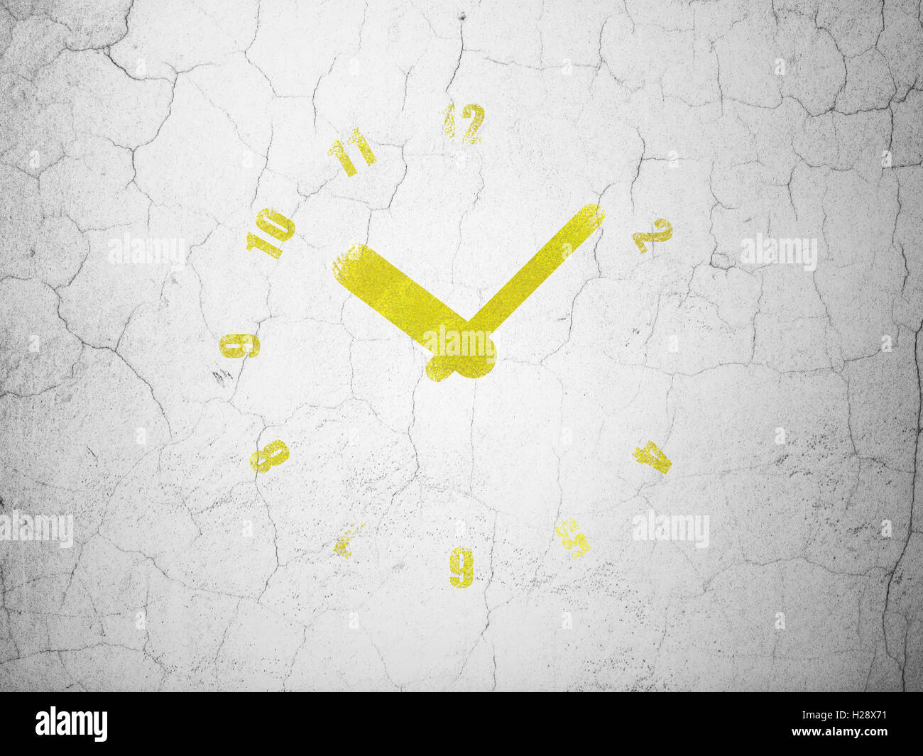 Time concept: Clock on wall background Stock Photo - Alamy