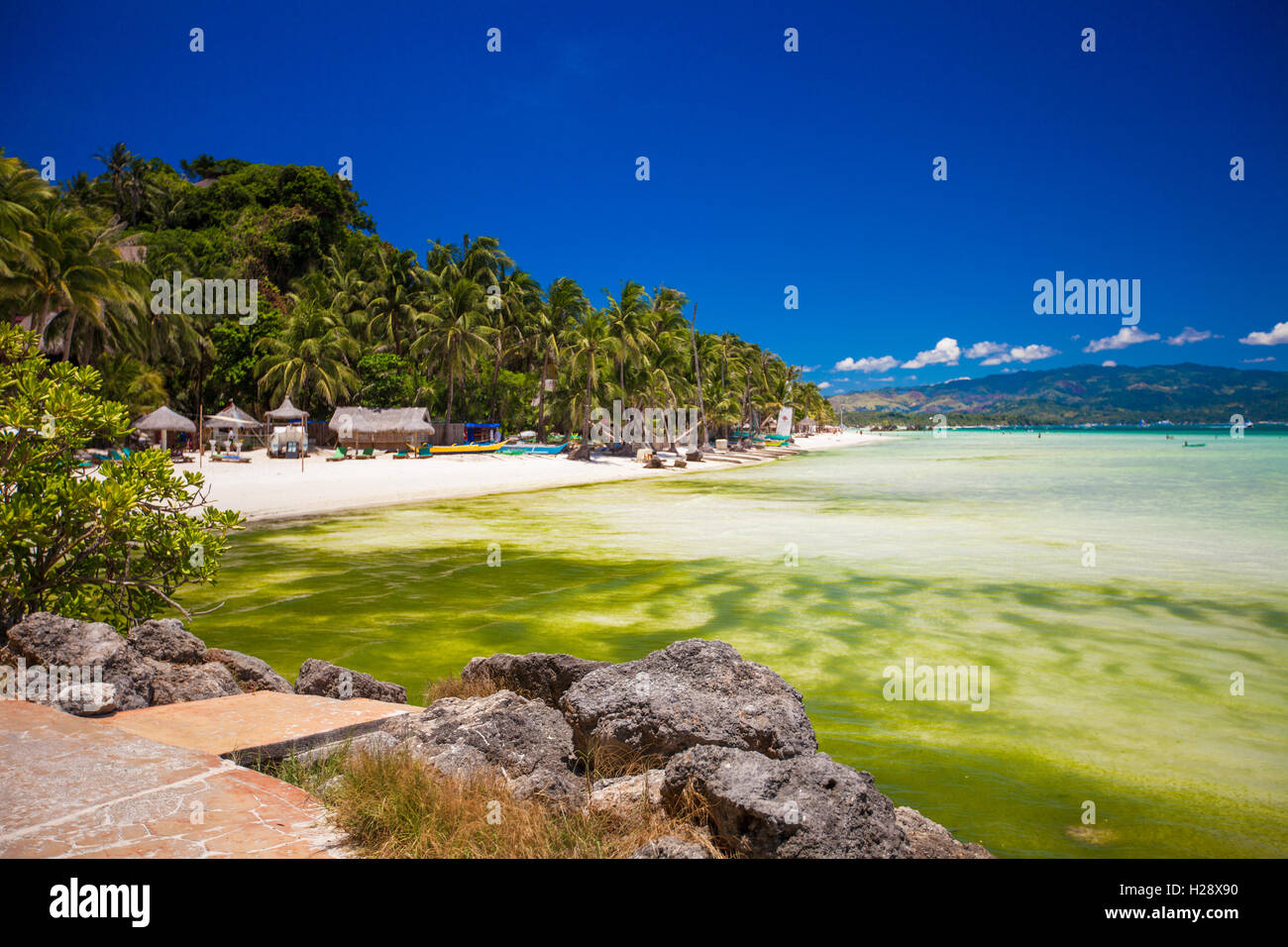 Exotic stunning sea views on the island of Boracay Stock Photo - Alamy