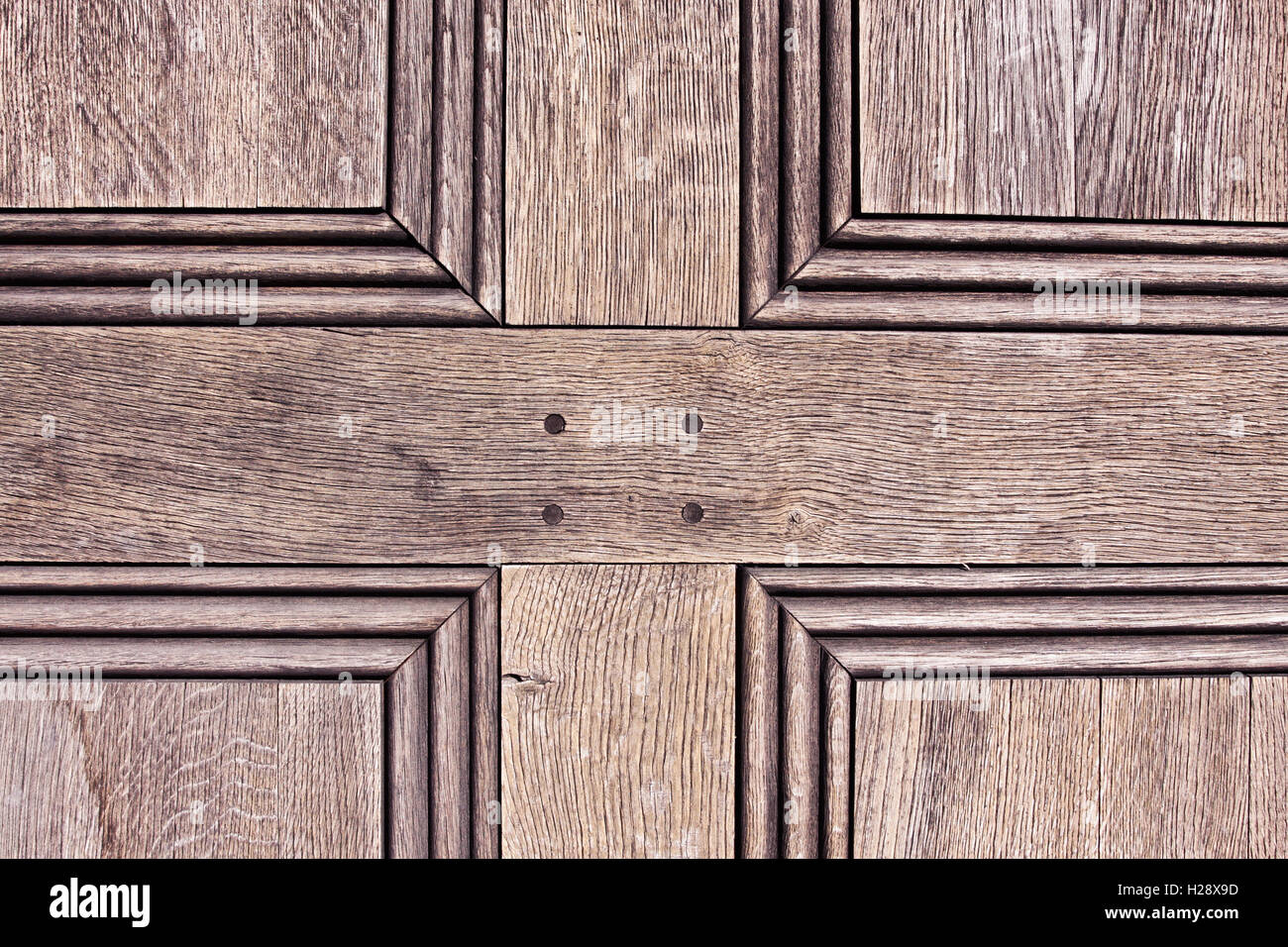 Symmetrical wooden panels hi-res stock photography and images - Alamy