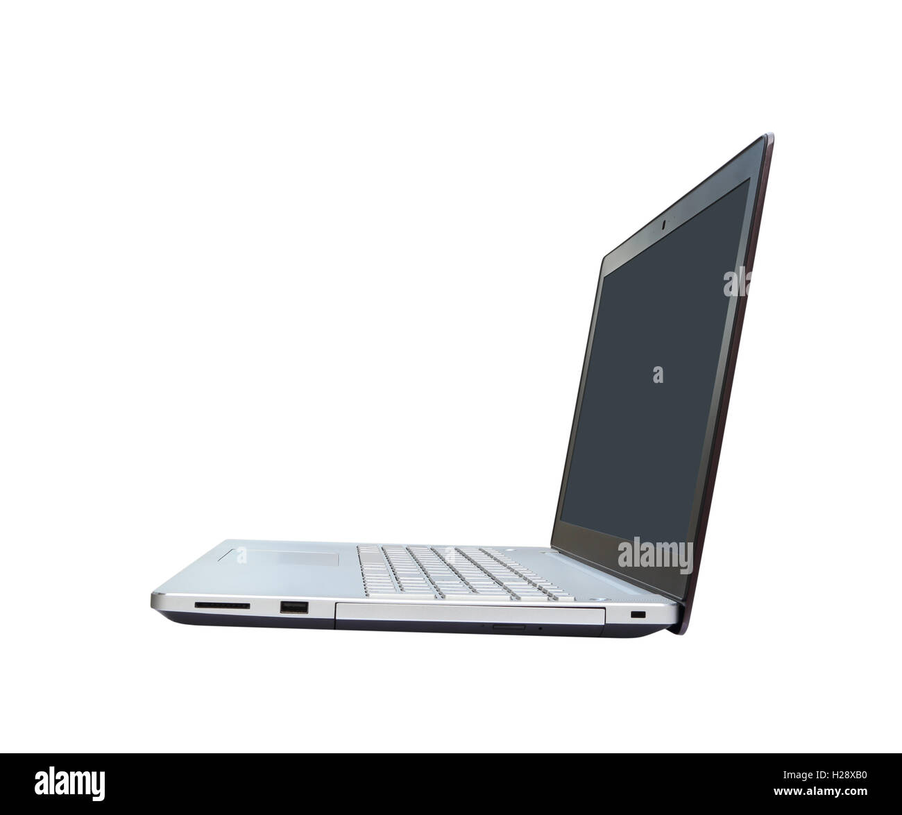 laptop computer on white background Stock Photo - Alamy