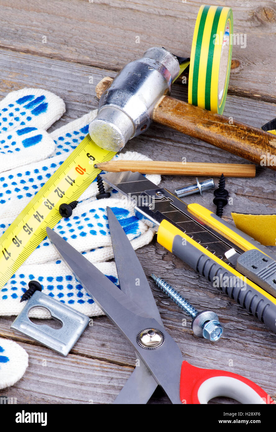 Arrangement work tools measuring hi-res stock photography and images ...