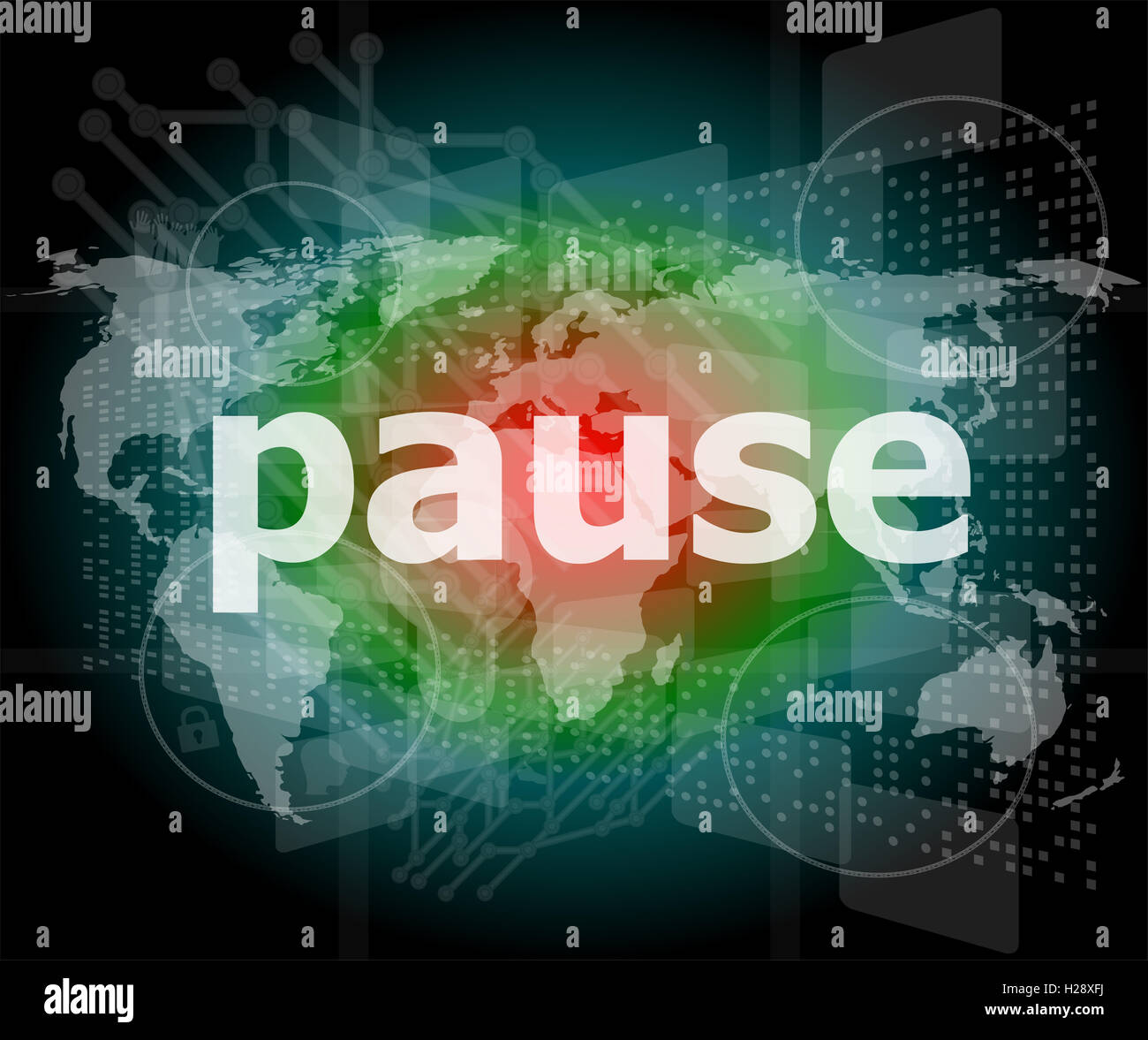 Time concept: clock word on digital background Stock Photo - Alamy