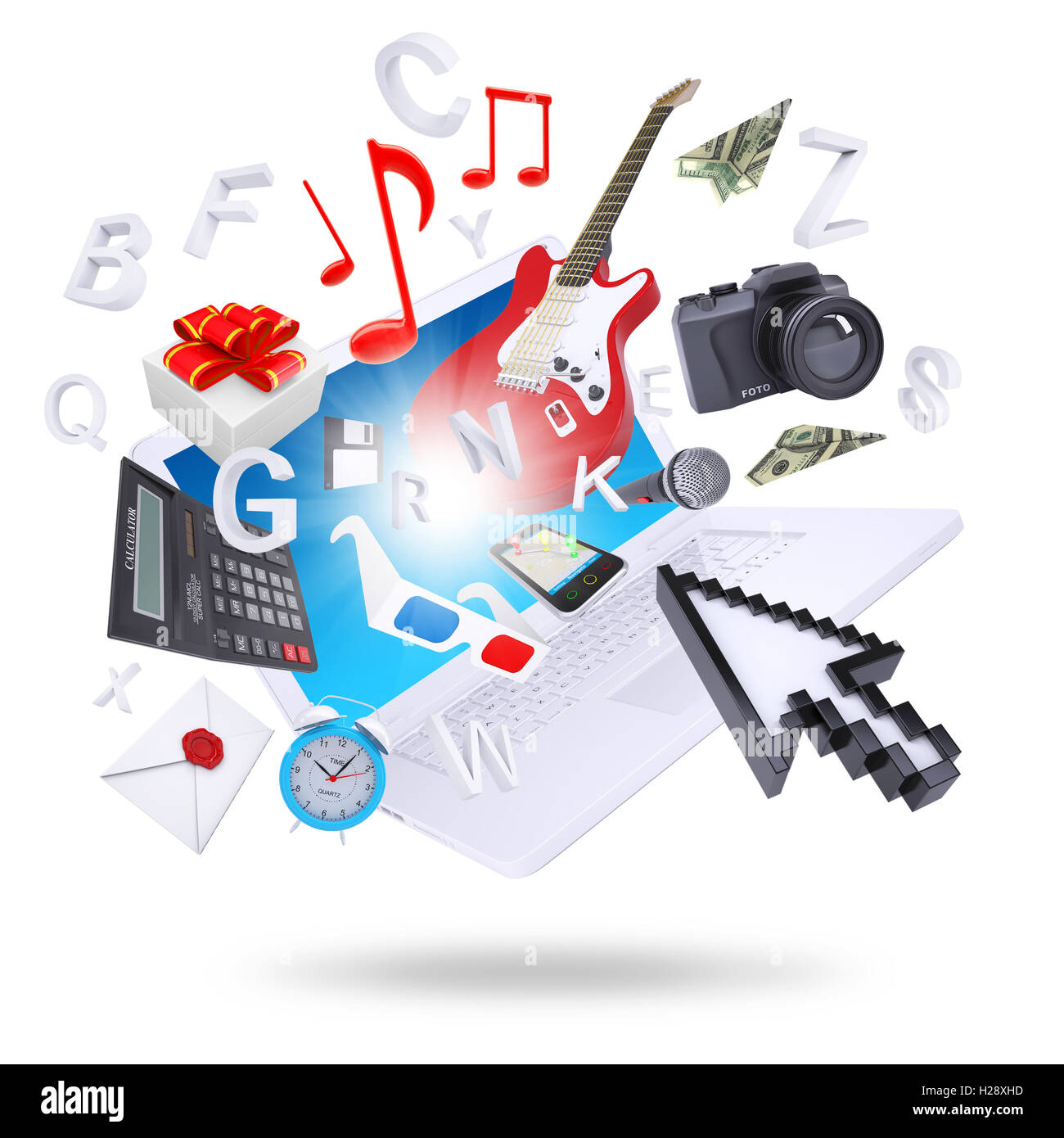 Open multimedia box internet hi-res stock photography and images - Alamy