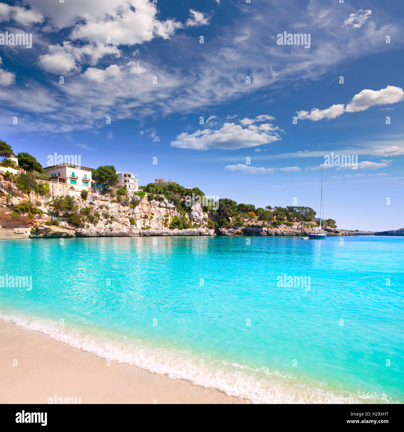 Porto Cristo beach in Manacor Majorca Mallorca Stock Photo - Alamy