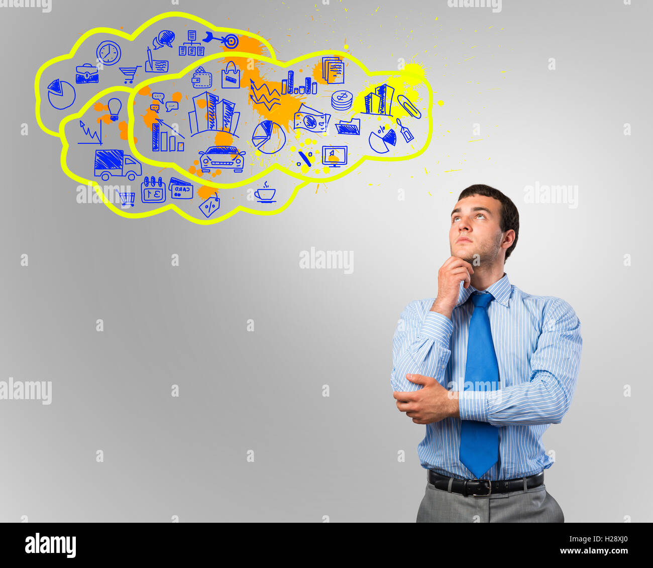 thinking business man Stock Photo - Alamy