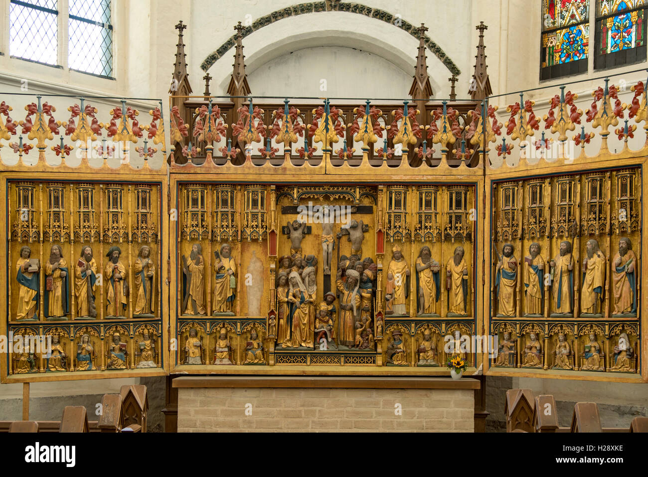 Altar Triptych, Marienkirche, Rostock, Germany Stock Photo - Alamy