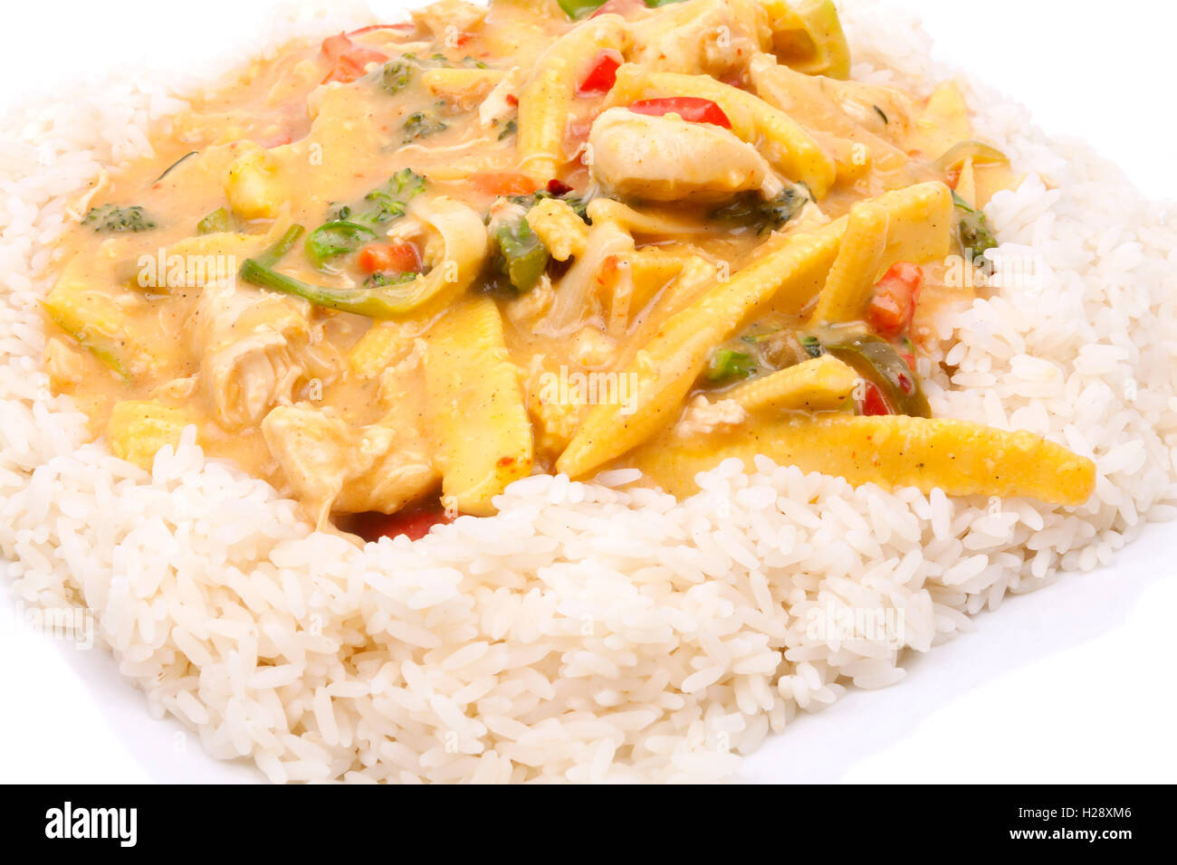coconut chicken with rice Stock Photo - Alamy