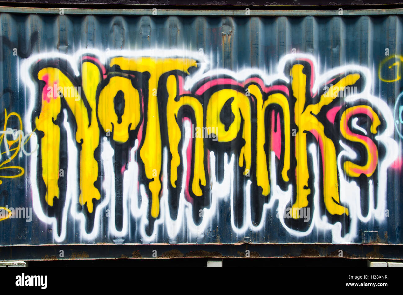 graffiti on containers Stock Photo - Alamy