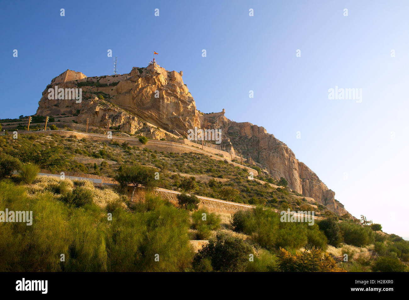 Alicante Santa Barbara Castle in Spain Stock Photo - Alamy
