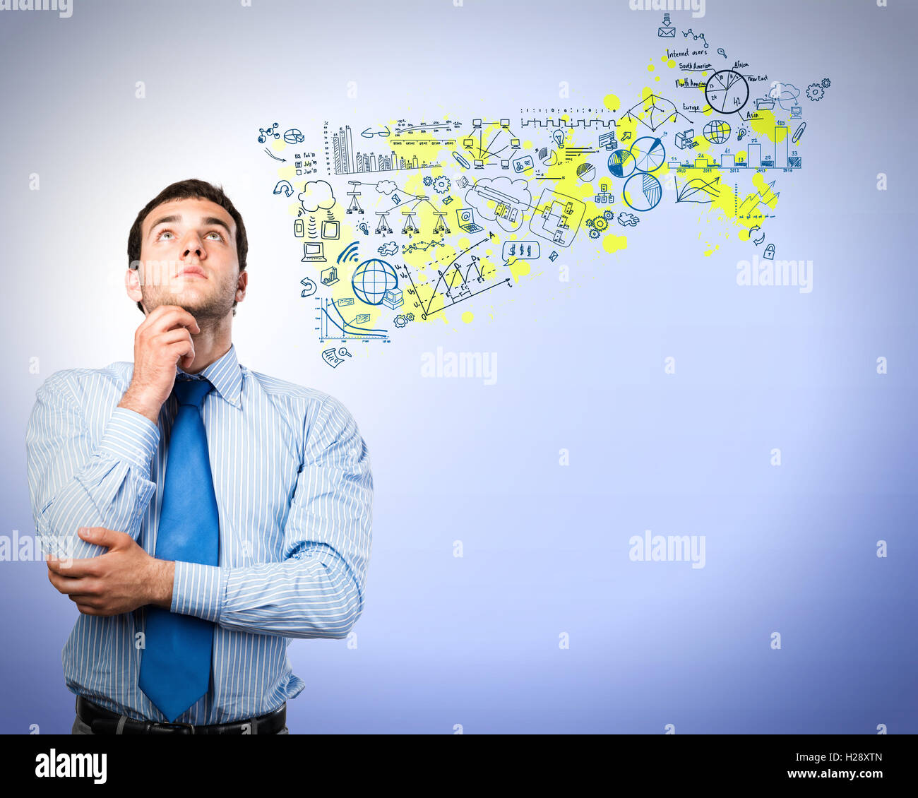 thinking business man Stock Photo - Alamy