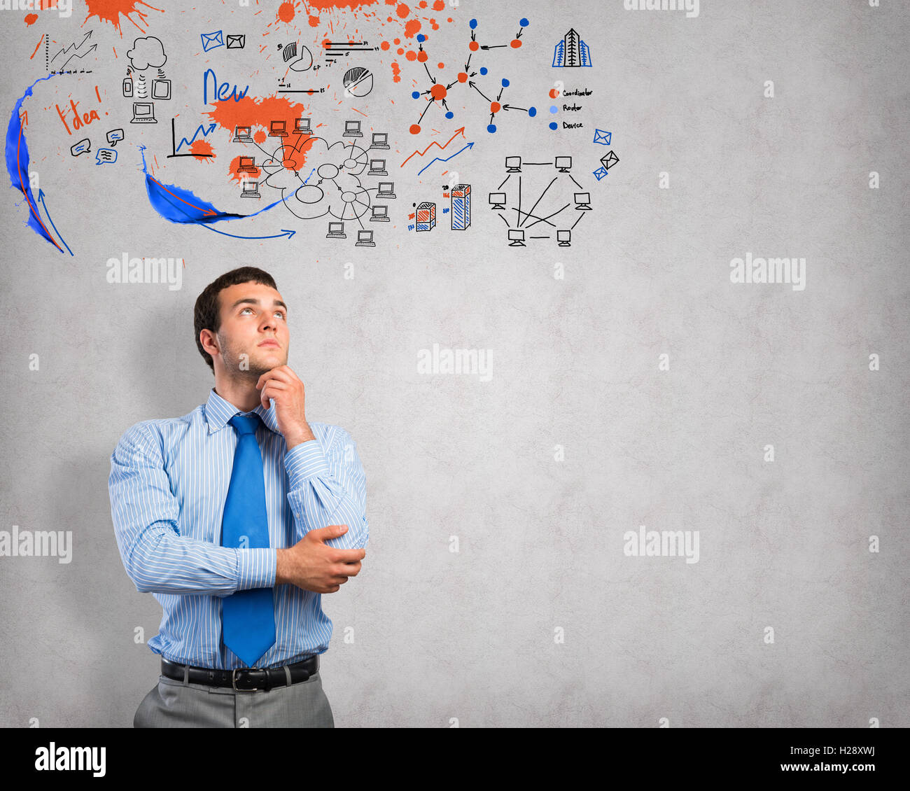thinking business man Stock Photo - Alamy