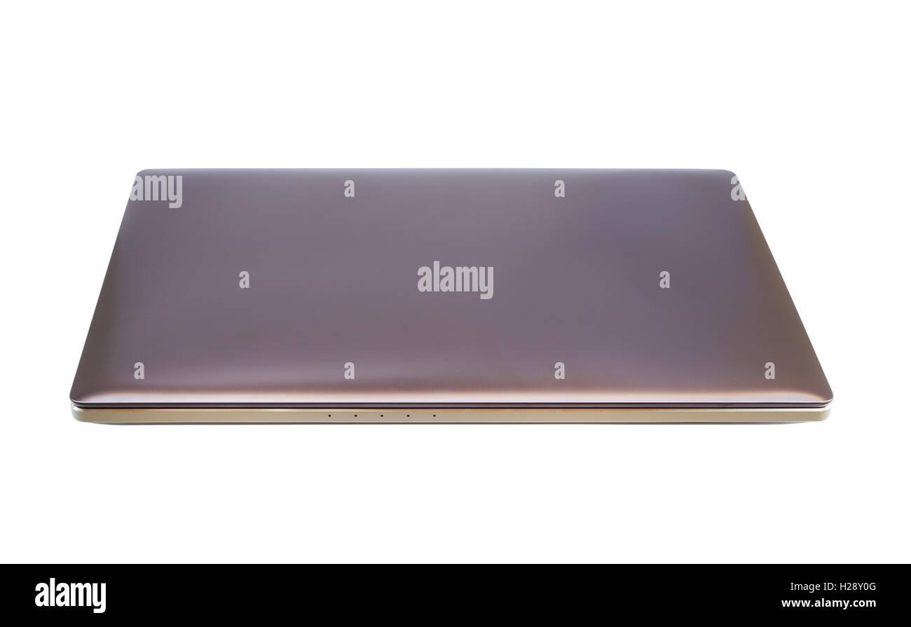 laptop computer on white background Stock Photo - Alamy